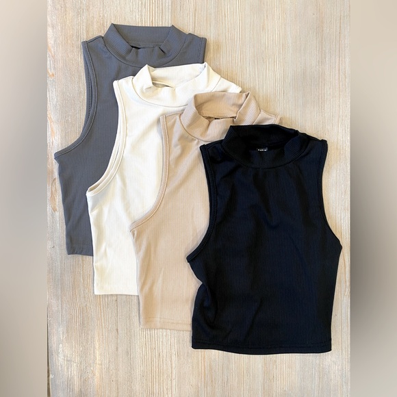 SHEIN | Tops | Shein Crop Tops Set Of 4 Nwot | Poshmark